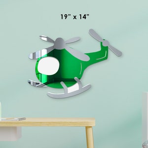 In Flight: Airplanes & Helicopters Wall Art Decor, Children's Bedroom ...