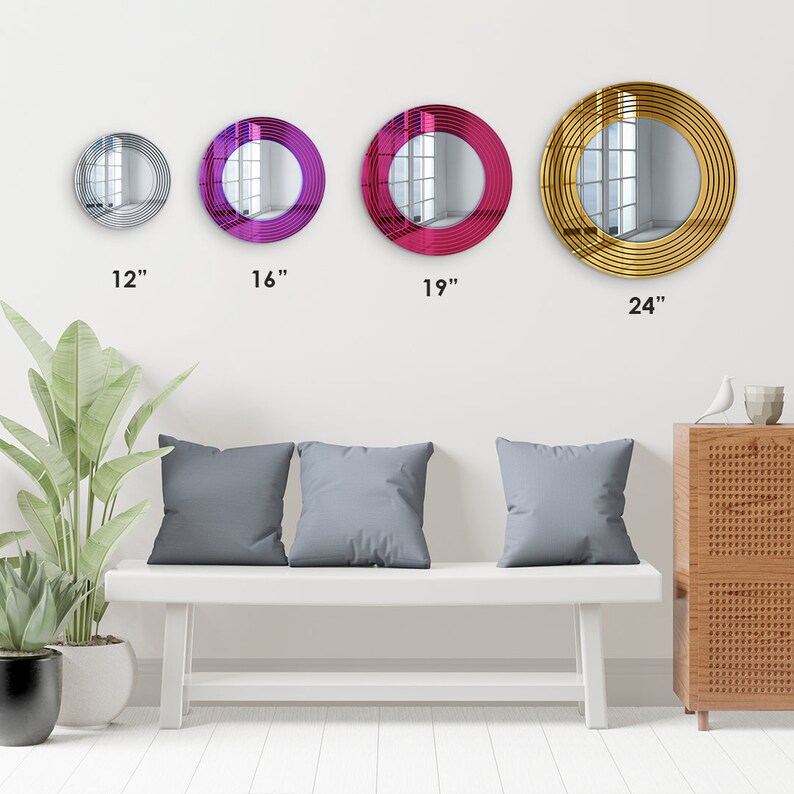 Pop Round Mirror Wall Art Modern Wall Mirror Cool Mirror - Etsy