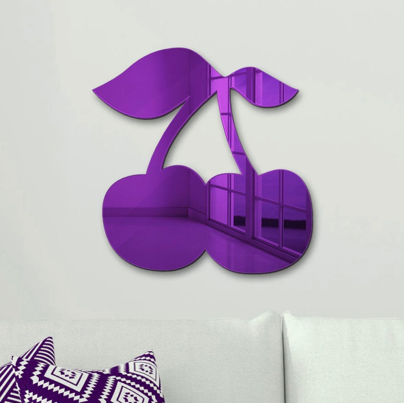 3D Acrylic Cherry Wall Art Mirror Cherry Wall Room Decor - Etsy