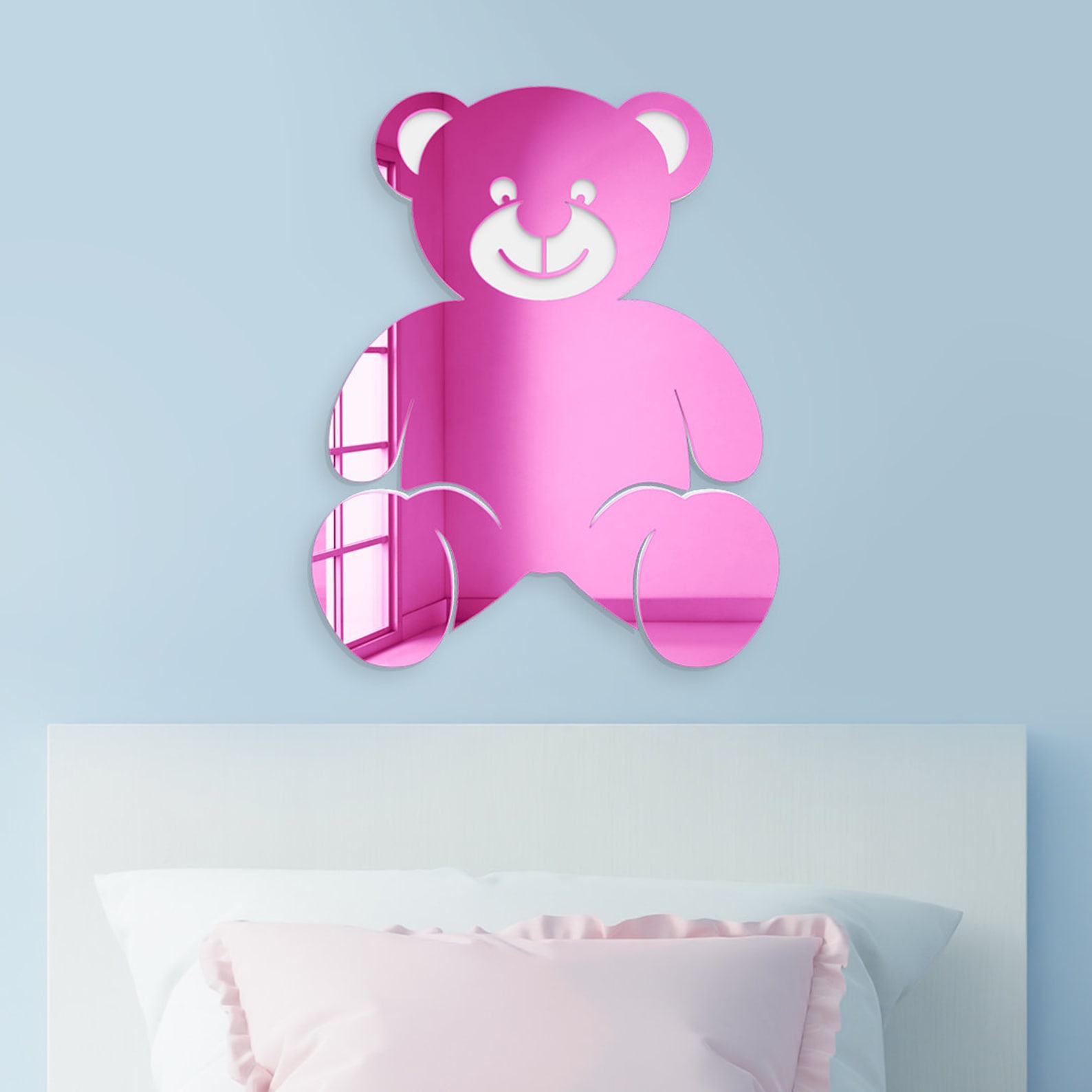 Acrylic Teddy Bear Wall Art Mirror Baby Bear Theme Room - Etsy