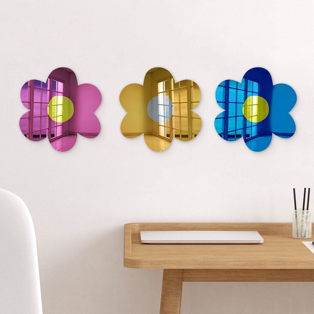 Flower Bundle Wall Art Mirror, Baby Girl Nursery Room Decor, Flowers ...