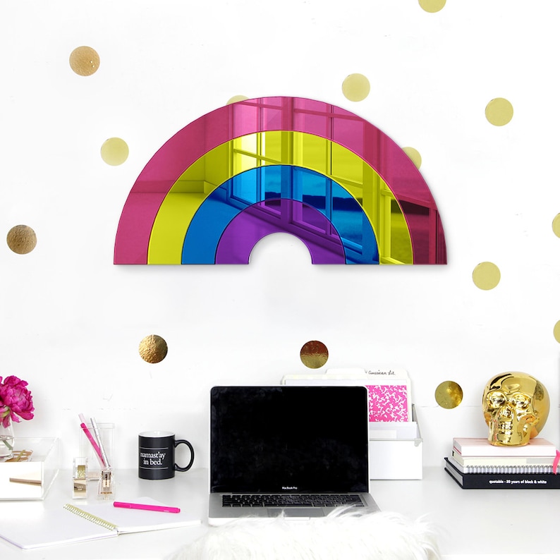 3D Kids Rainbow Mirror, Baby Girl Rainbow Room Decor, Rainbow Nursery ...