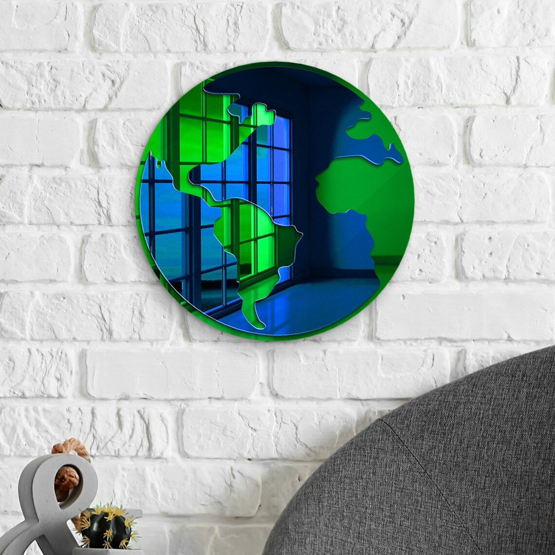 Acrylic World Map Wall Art Decor World Map Room Wall Decor | Etsy
