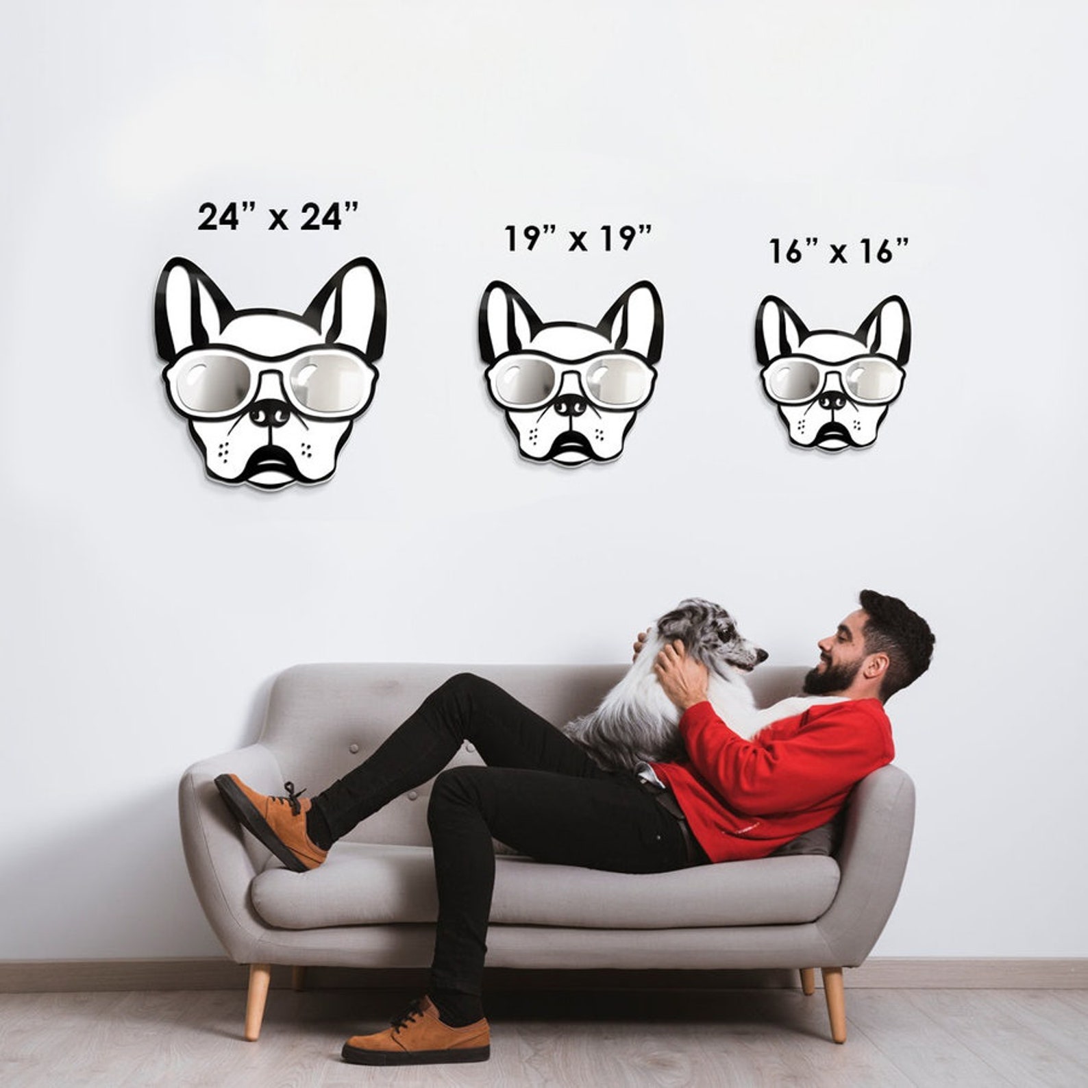 Cool Dog Mirror Wall Art, Dog Wall Art, Cool Dog Mirror, Dog Wall Home ...