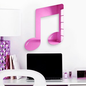 Musical Note Wall Art, Music Room Theme Mirror Wall Decor, Beamed Pair ...