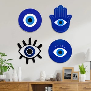 Minimalist Evil Eye Wall Art, Evil Eye Home Decor, Evil Eye Accent ...