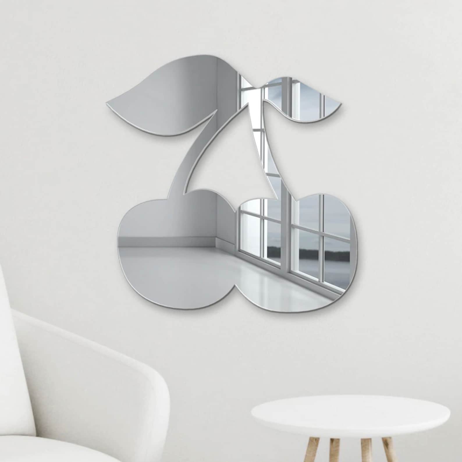 3D Acrylic Cherry Wall Art Mirror Cherry Wall Room Decor - Etsy