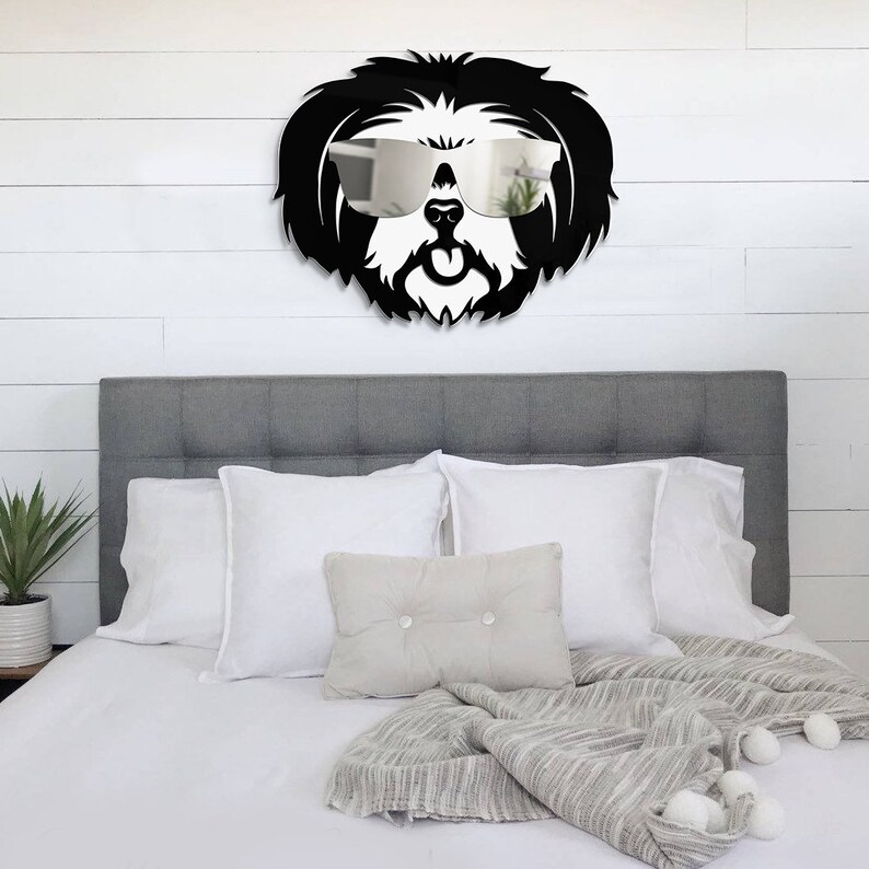 Cool Shih Tzu Mirror Wall Art, Dog Wall Art, Cool Dog Mirror, Dog Wall ...