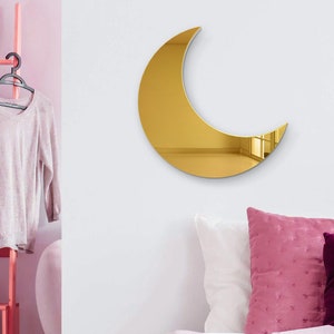 Waning Crescent Moon Wall Mirror, Magical Moon Wall Art, Moon Wall ...