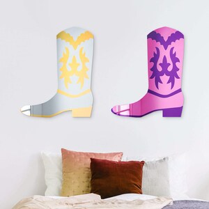 Cowgirl Boot, Cowboy Boot Decorative Wall Mirror, Cool Country Western ...