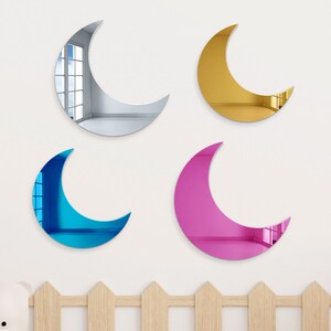 Waning Crescent Moon Wall Mirror, Magical Moon Wall Art, Moon Wall ...