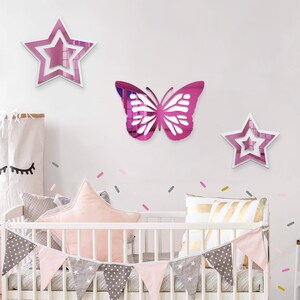 Butterfly Decor for Kid's, Nursery Wall Art, Playroom Decor, Girls Room ...