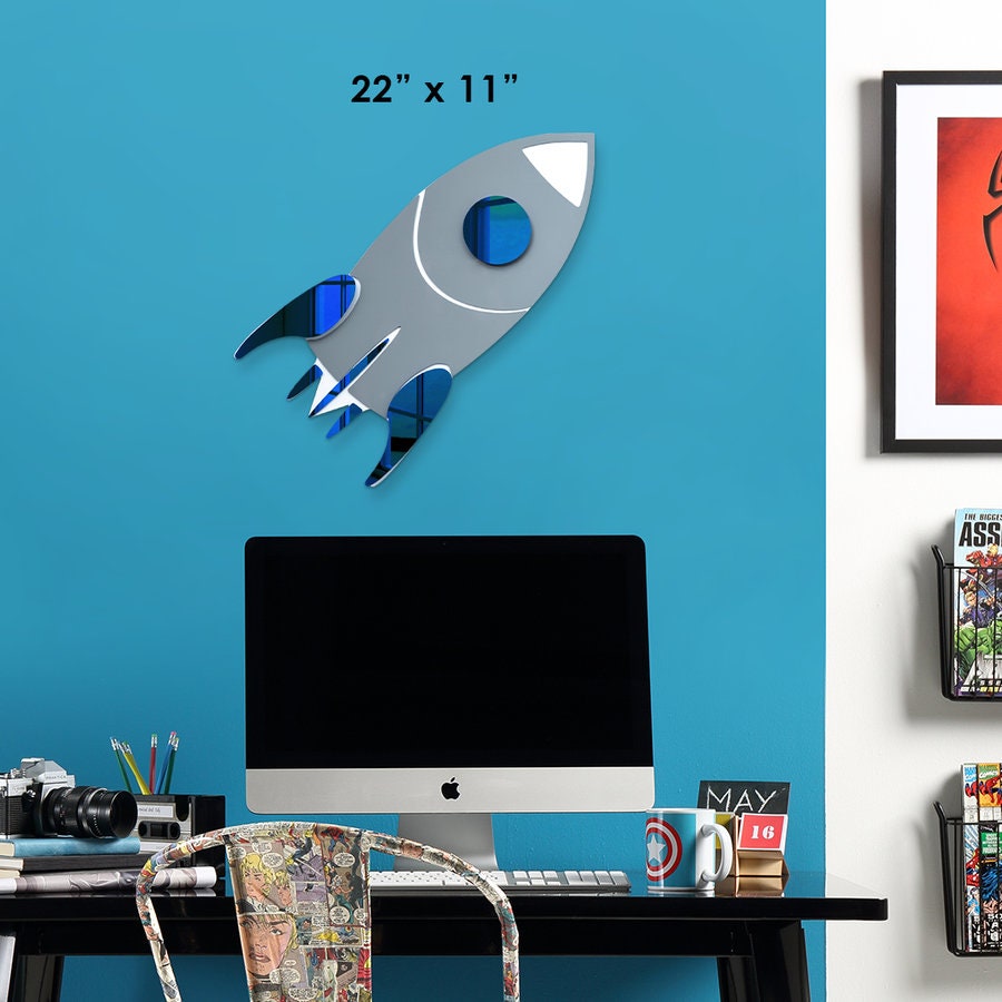 Bundle Planet Saturn & Space Rocket Ship Wall Art Decor | Etsy