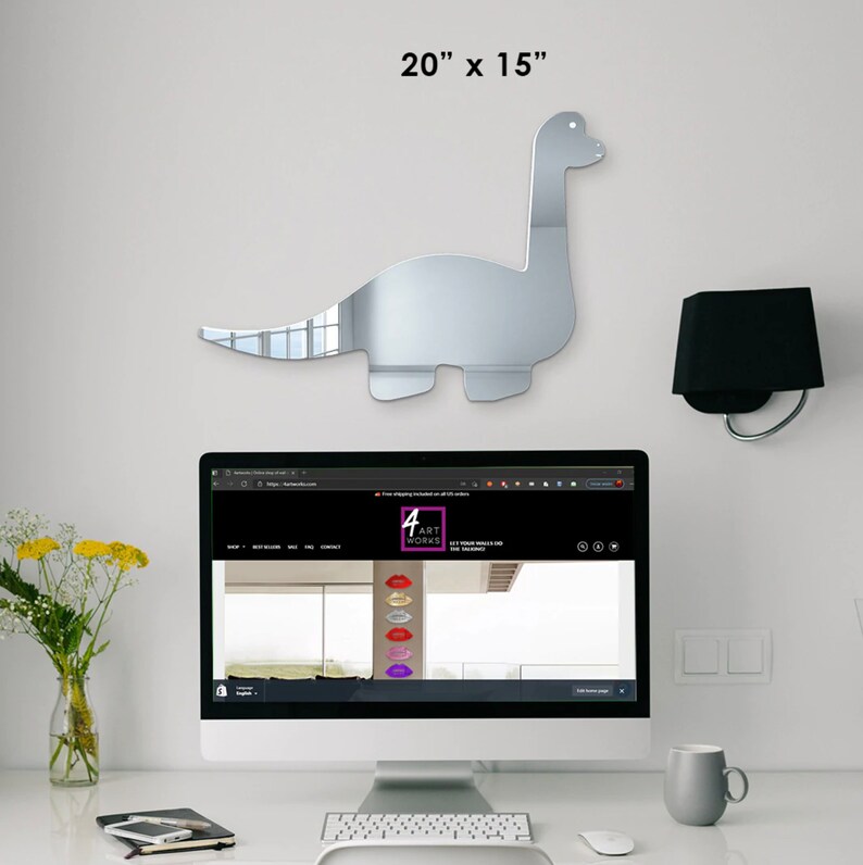 Acrylic 3 Set Dinosaurs Wall Art Mirror Dinosaur Theme Room - Etsy