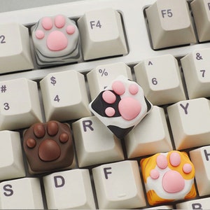 Paw Key Cap | ABS & Silicone | Different Kitten Types | Mechanical ...