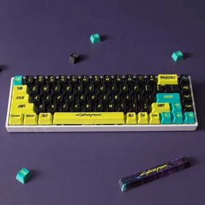Cyberpunk OEM Profile Keycap Set 117 PBT Dye-sub Keys Cyberpunk 2077 ...