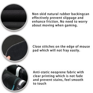 Kawaii Y2K Mouse Desk Mat Sailor Moon Non-slip Silicone Cute Anime ...