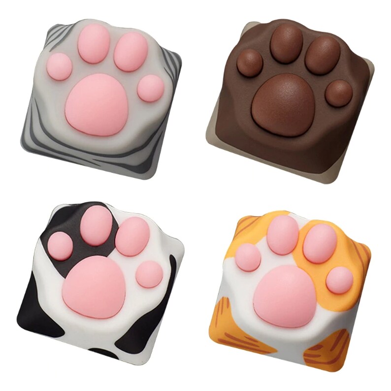 Paw Key Cap ABS & Silicone Different Kitten Types | Etsy