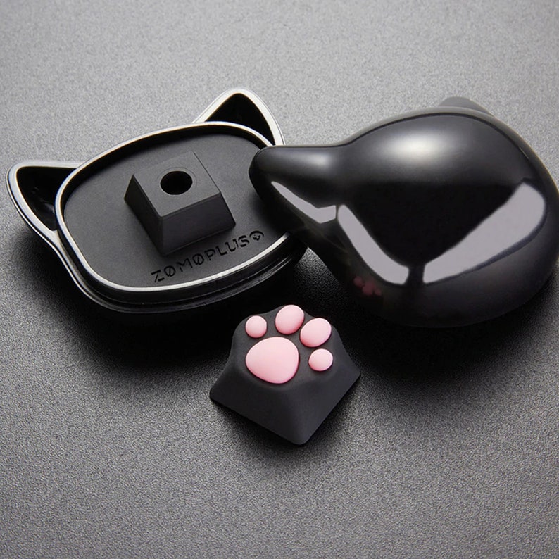 Paw Key Cap ABS & Silicone Pink Black White or Grey - Etsy