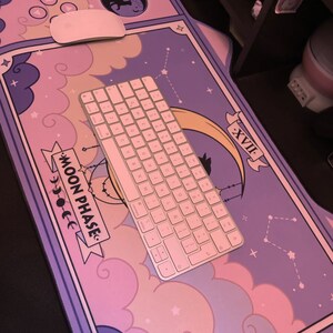 Kawaii Y2K Mouse Desk Mat Sailor Moon Non-slip Silicone Cute Anime ...