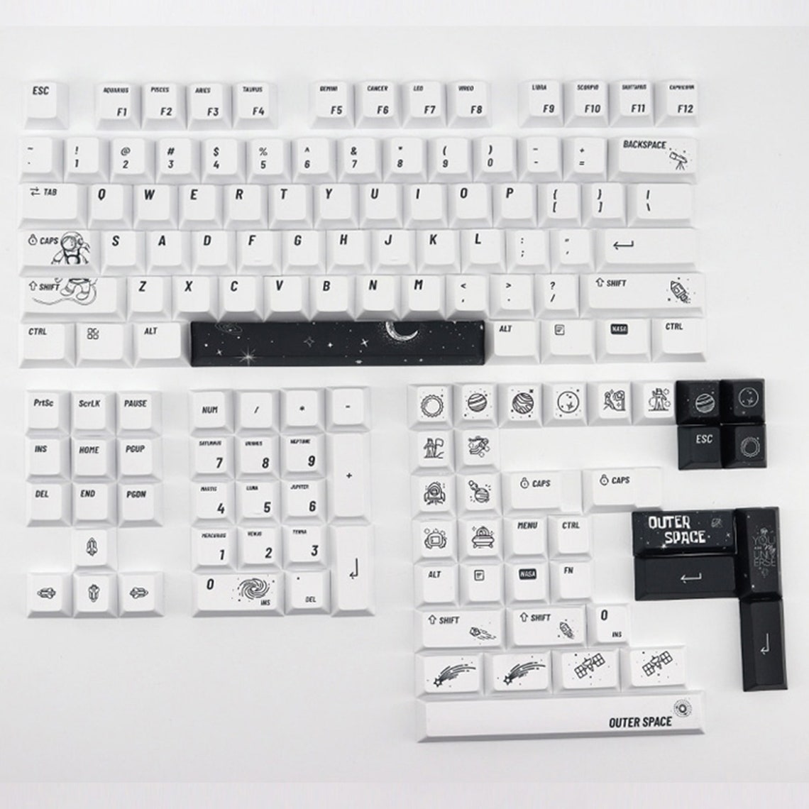 Space GMK Keycap Set 140 Keys Space Inspired PBT Cherry - Etsy