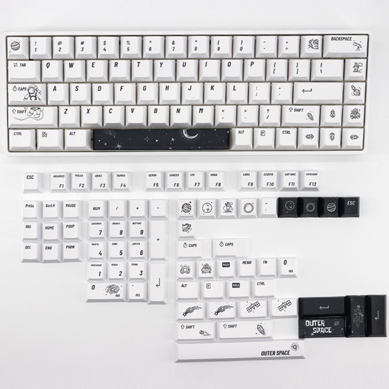 Space GMK Keycap Set 140 Keys Space Inspired PBT Cherry - Etsy