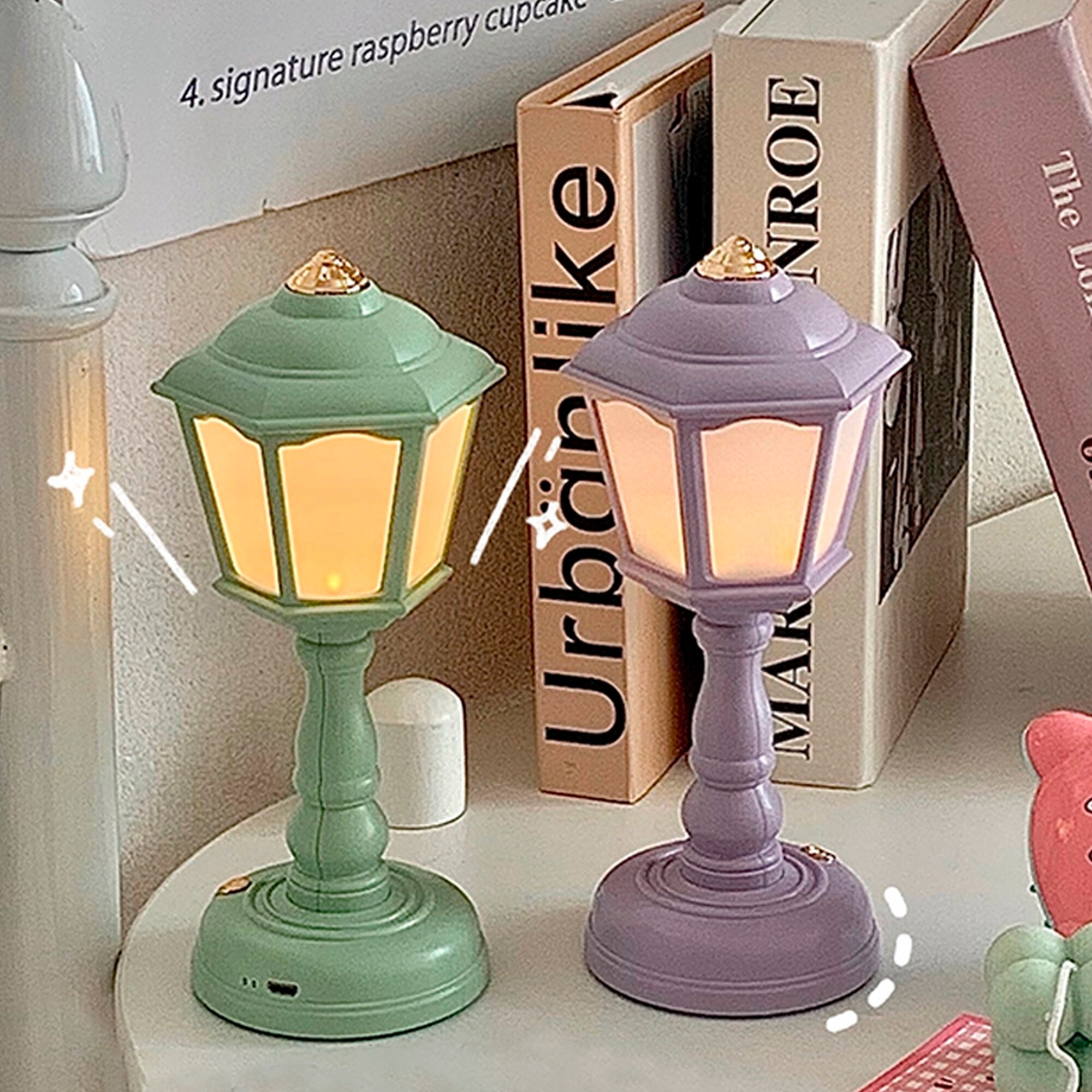 Retro LED Desk Lamp Mini Street Lamp Design USB Charging - Etsy