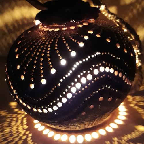 Wooden Hanging Lamp Made of Coconut Shell Bedroom Lamp Light - Etsy