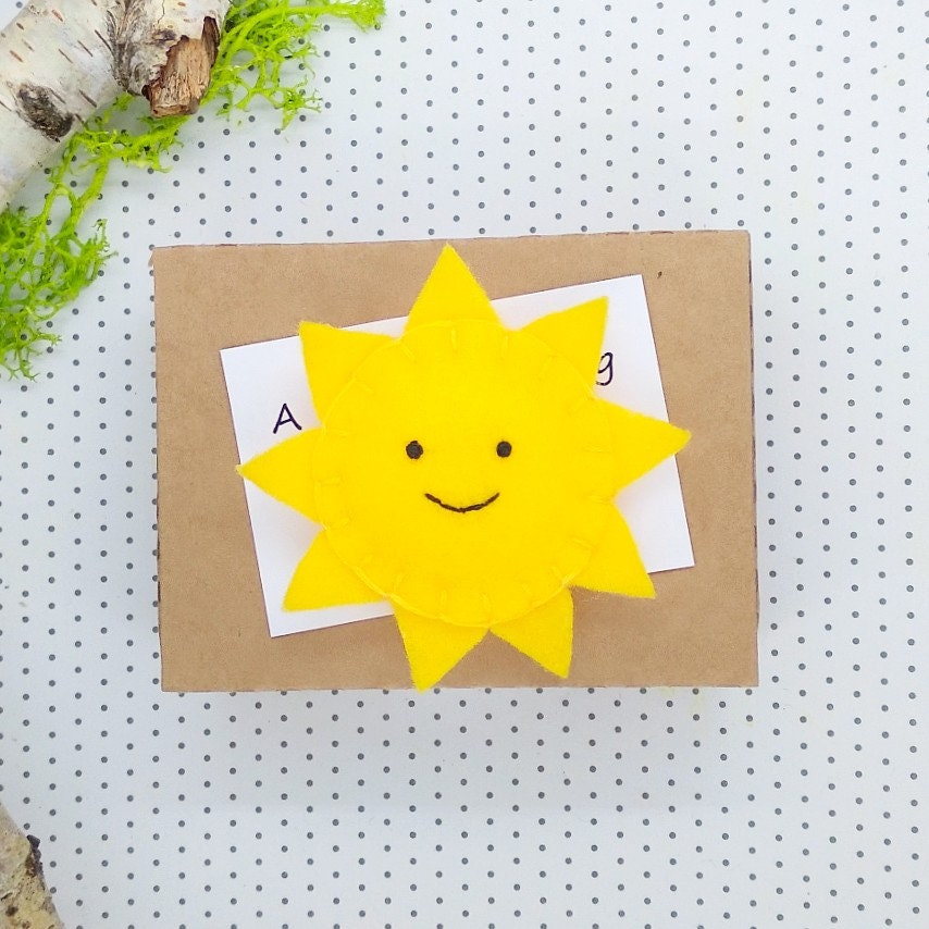 Felt Sun Matchbox, Sunshine Gift, a Little Something to Brighten Your ...