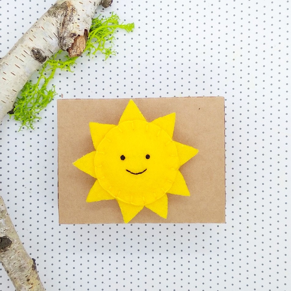 Felt Sun Matchbox, Sunshine Gift, a Little Something to Brighten Your ...