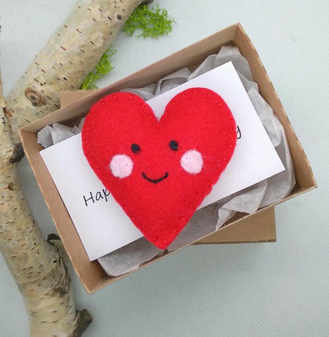 Felt Heart in a Matchbox, Cute Valentine's Day Gift with a Message ...