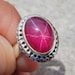 Star Ruby Ring , Natural Ruby Ring , 925 Silver Ring , Vintage Ring ...