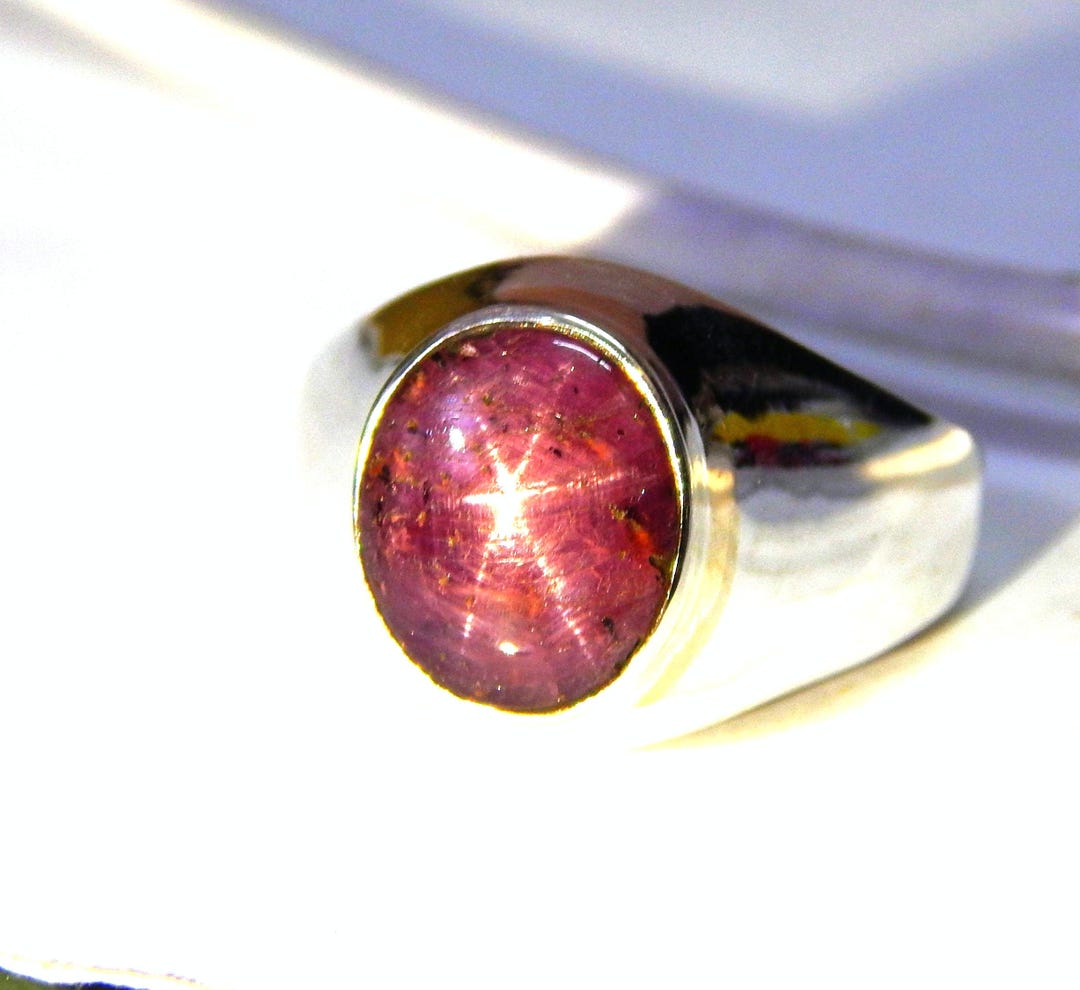 Star Ruby Rings 925 Sterling Silver Jewelry Ring With Gemstone Star ...
