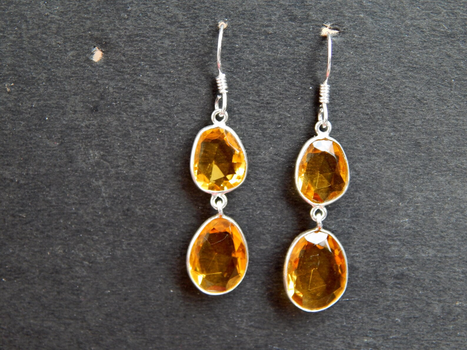 Oval Cut Genuine Citrine Earring 925 Sterling Silver Earring - Etsy UK