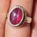 Star Ruby Ring , Natural Ruby Ring , 925 Silver Ring , Vintage Ring ...
