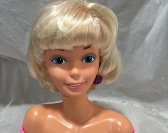 Barbie Doll Styling Head by Mattel Vintage 1999 / Brown Hair Doll Bust ...