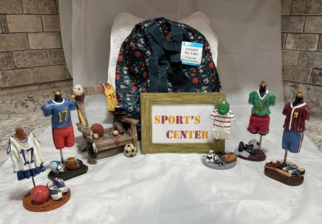 Vintage Sport Center Trophies With Mini Sports Backpack - Etsy