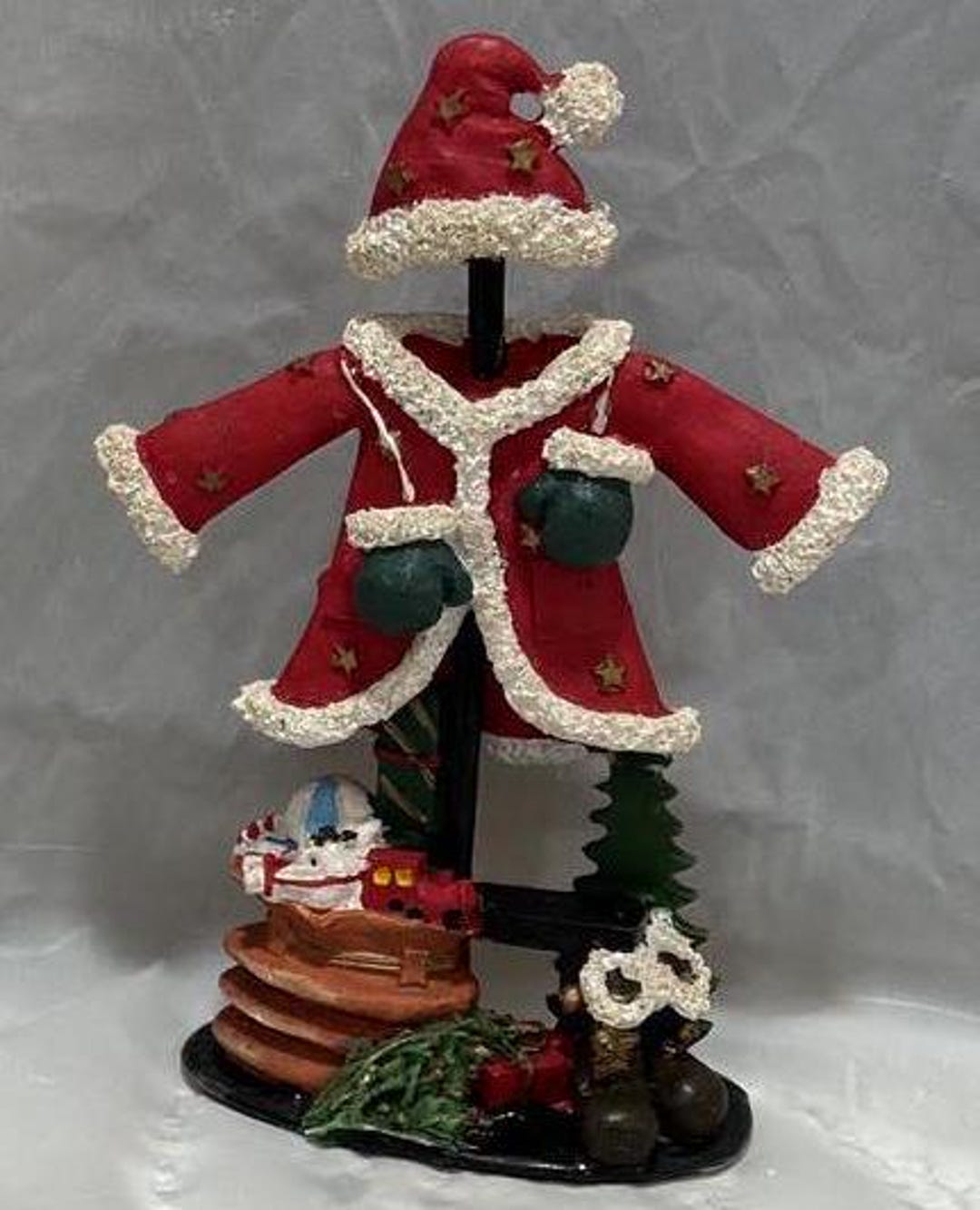 Vintage Santa Claus Suit Figurine Dressed for Christmas Ks Collection ...
