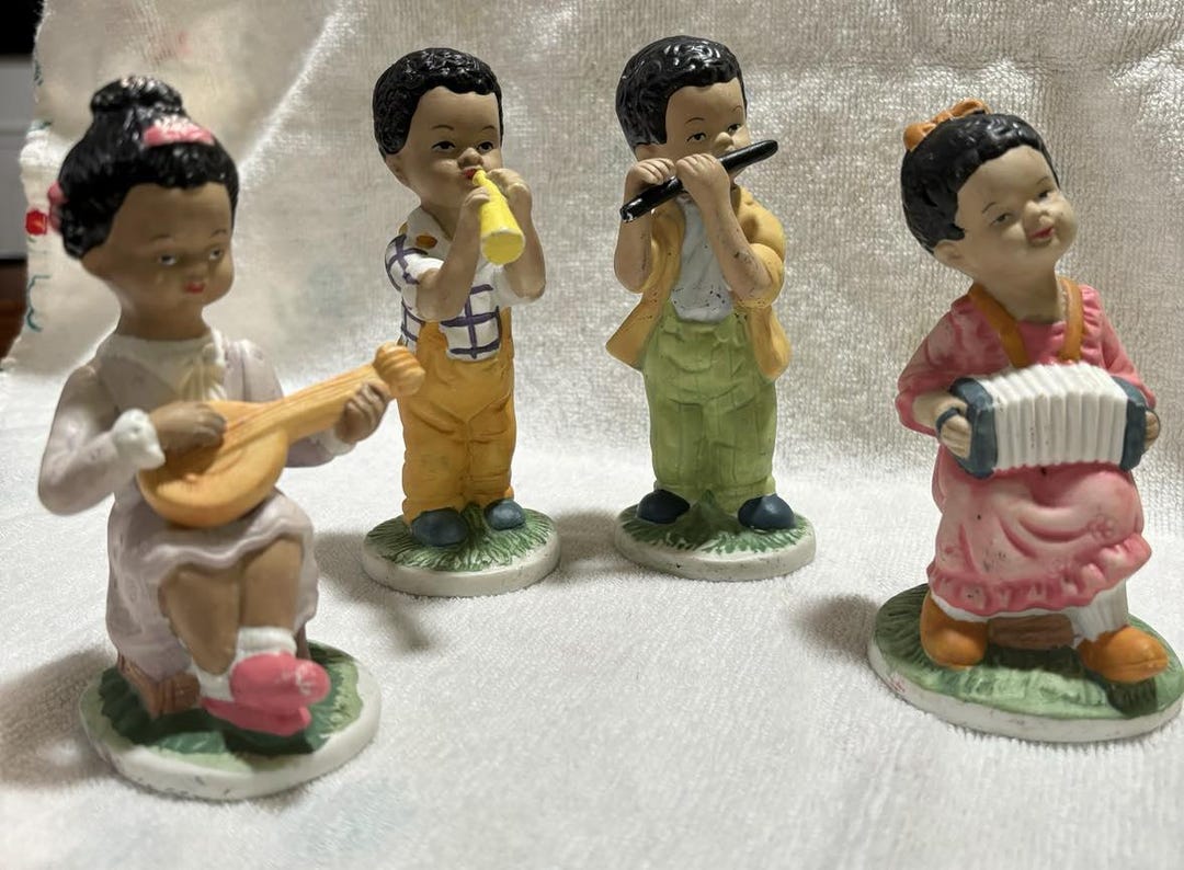 Vintage Kids Playing Musical Instruments Figures - Lot of 4 - Etsy