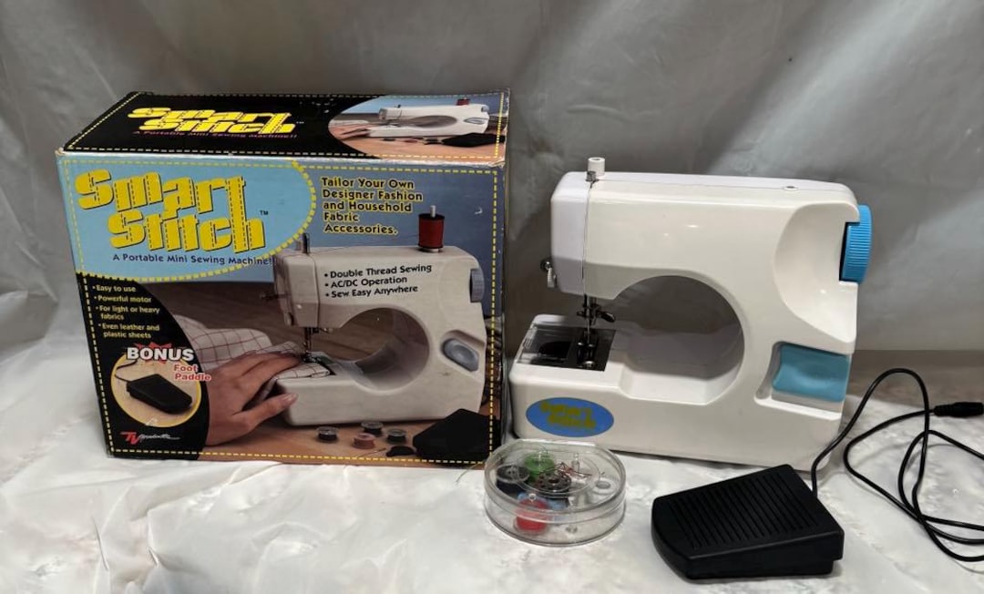 Vintage Portable Mini Smart Stitch Sewing Machine With Foot Pedal - Etsy