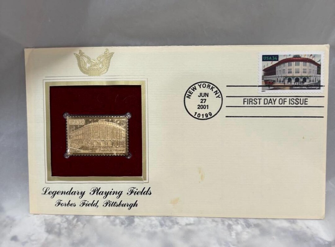 Vintage 2001 Pirates Forbes Field 22kt Gold Stamp 'first Day' Envelope ...