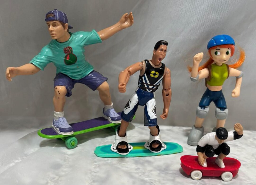 Vintage Skateboarders Pull Back Sport Action Figures - Lot of 4 - Etsy