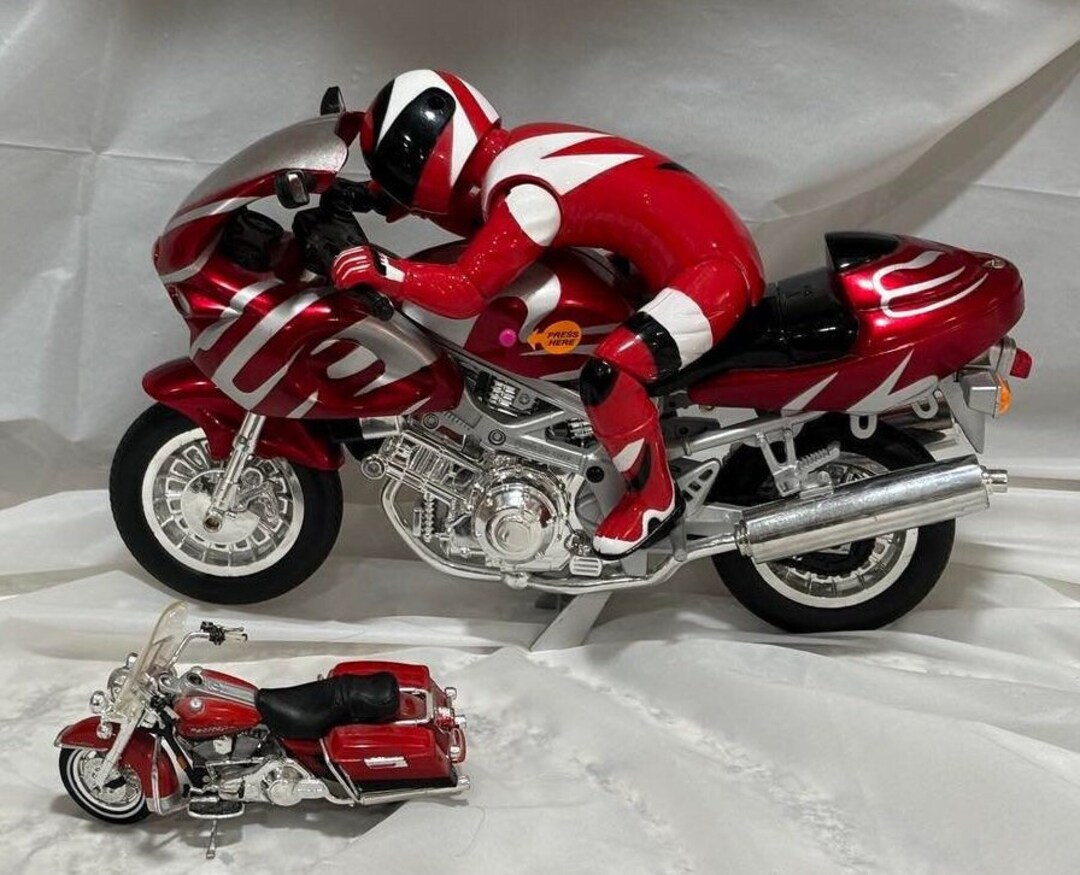 Vintage 1998 Extreme Rider Super Bike Motorcycle With Rider and Harley ...
