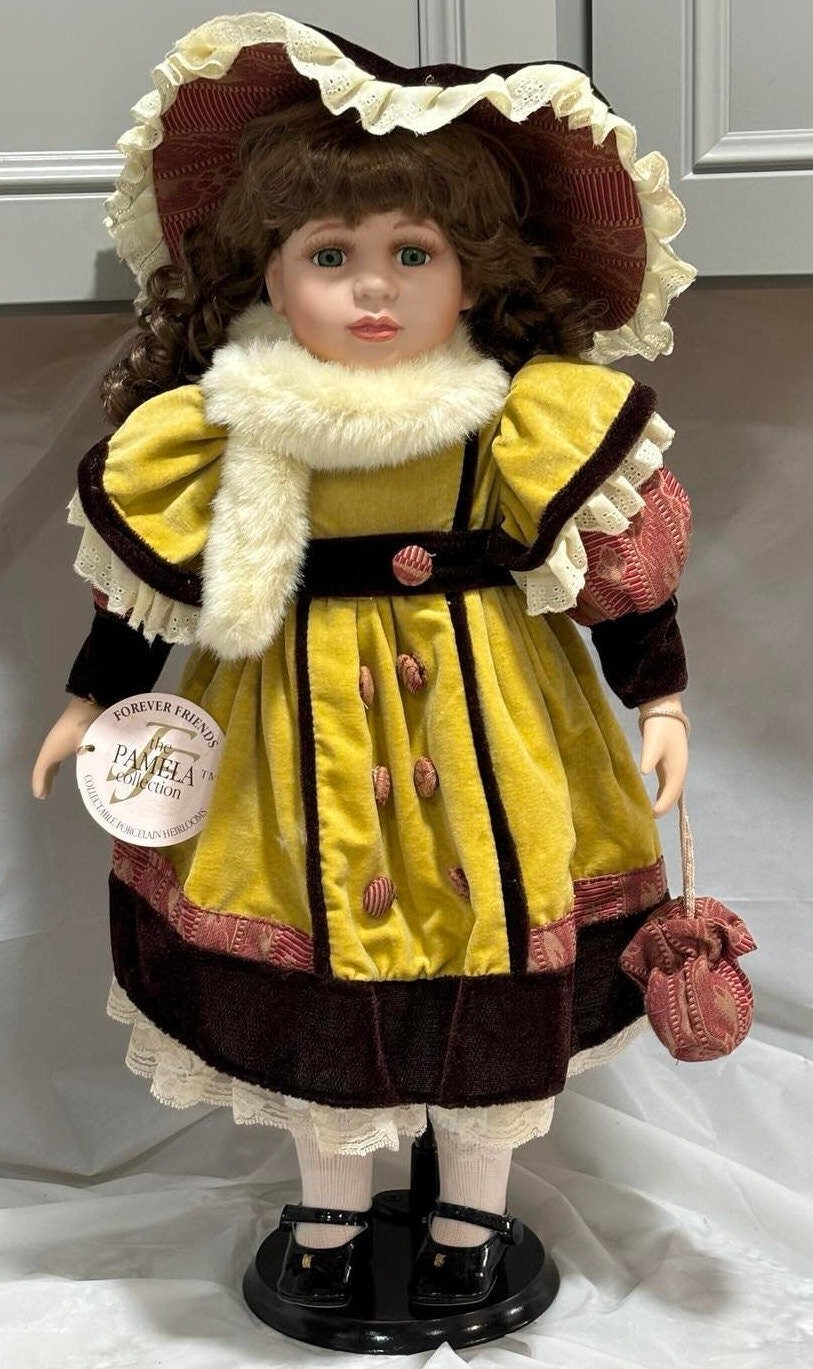 Vintage Pamela Collection White Porcelain Doll With Tag, 20 Inches Tall ...