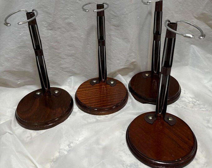 Four Vintage Wooden Doll Stands - Etsy