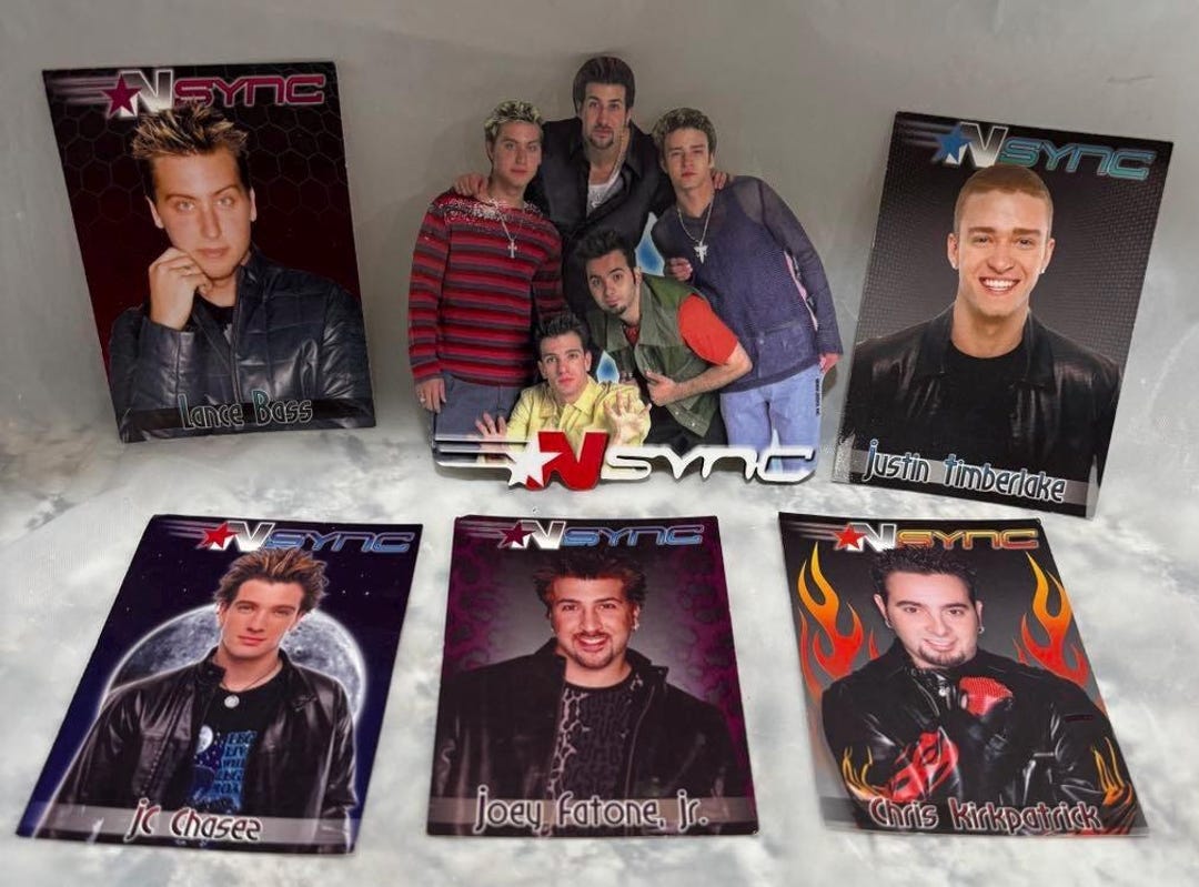 Vintage 2000 NSYNC Group Picture and Individual Collectibles Cards ...