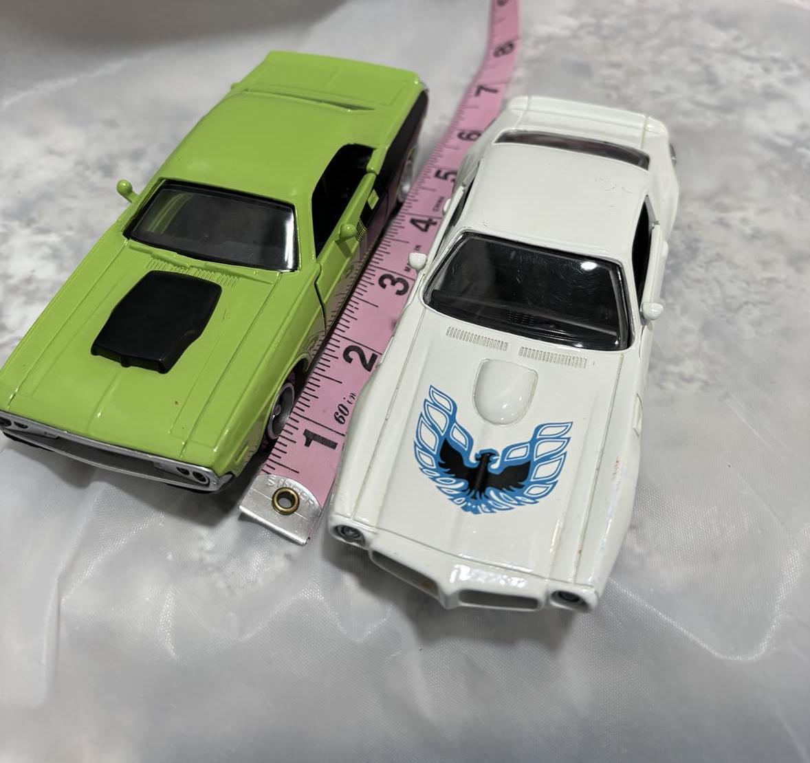 Vintage 1973 Pontiac Firebird White Trans Am and 2000 Dodge Hemi ...