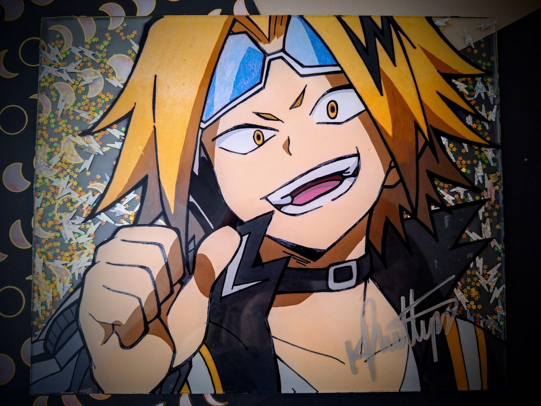 Signed by English VA, 8 X 10 In, Denki MHA, Plexiglass Painting, BNHA ...