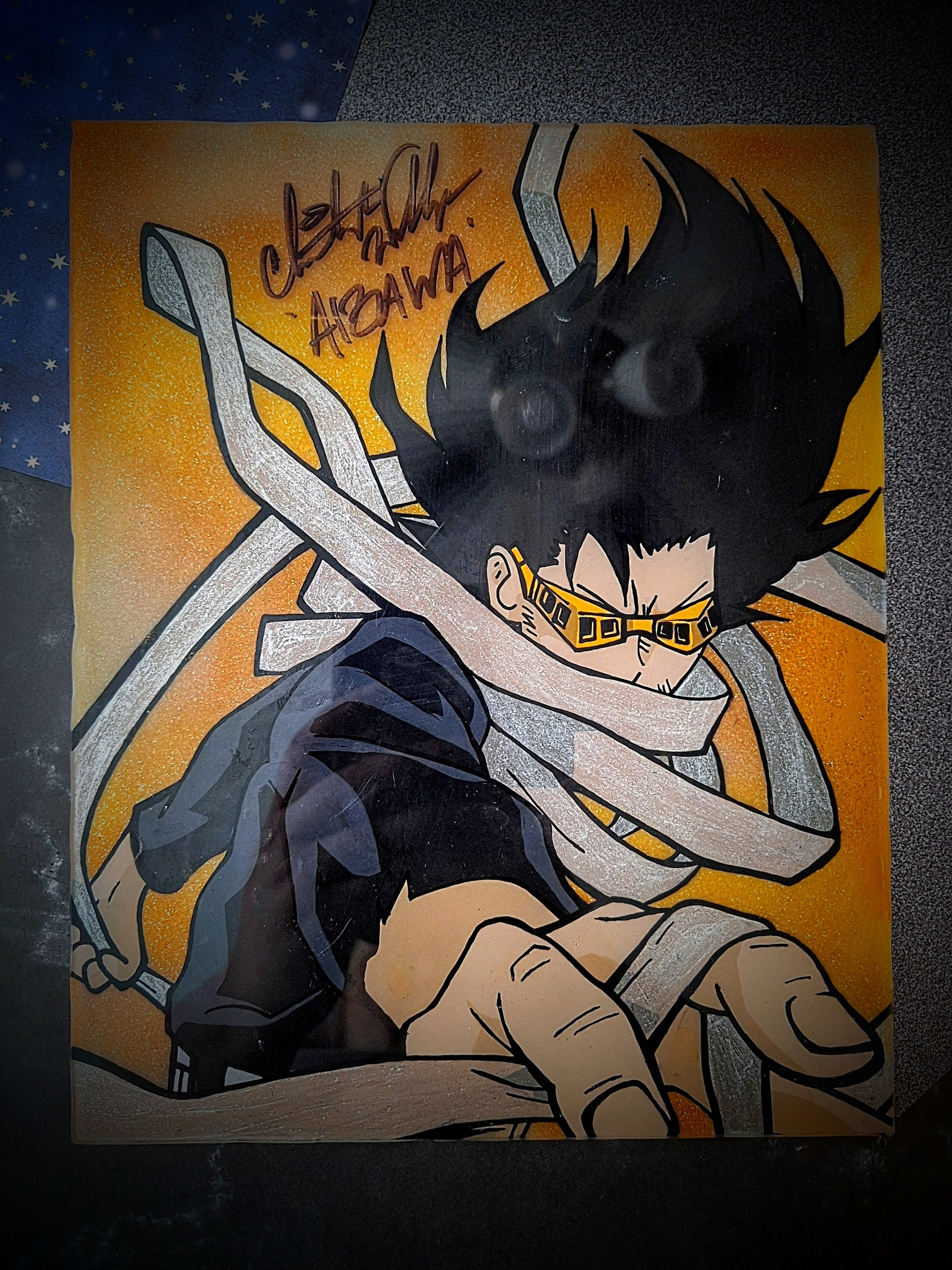 Signed by English VA, 8 X 10 In, Aziawa MHA, Plexiglass Painting, Glow ...