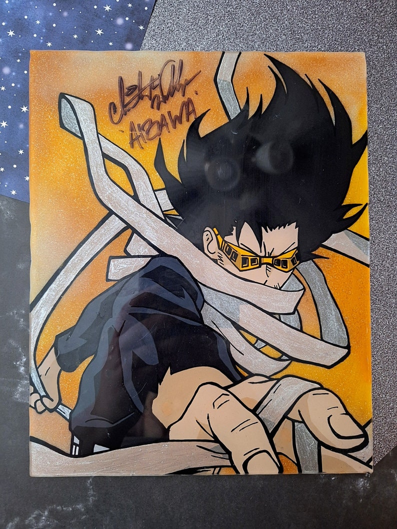 Signed by English VA, 8 X 10 In, Aziawa MHA, Plexiglass Painting, Glow ...